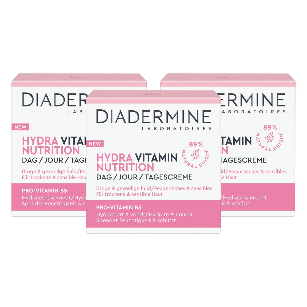 Diadermine Hydra Nutritive PH5 - 3 x 50 ml - voordeelverpakking | wehkamp