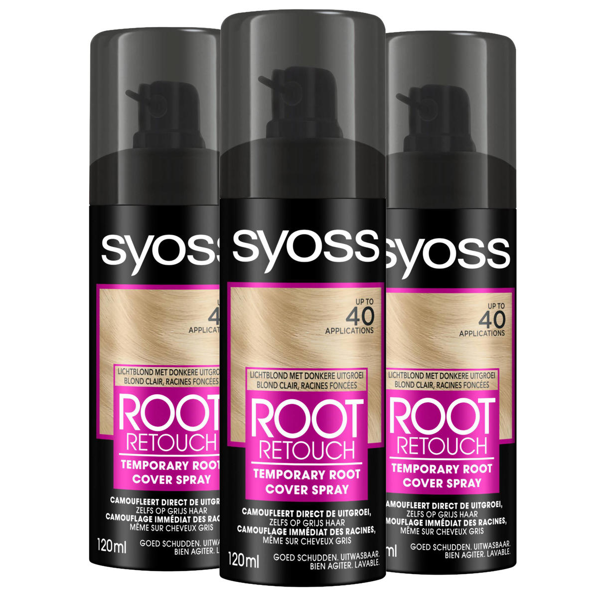 Syoss Root Retoucher lichtblond uitgroeispray - 3 stuks ...