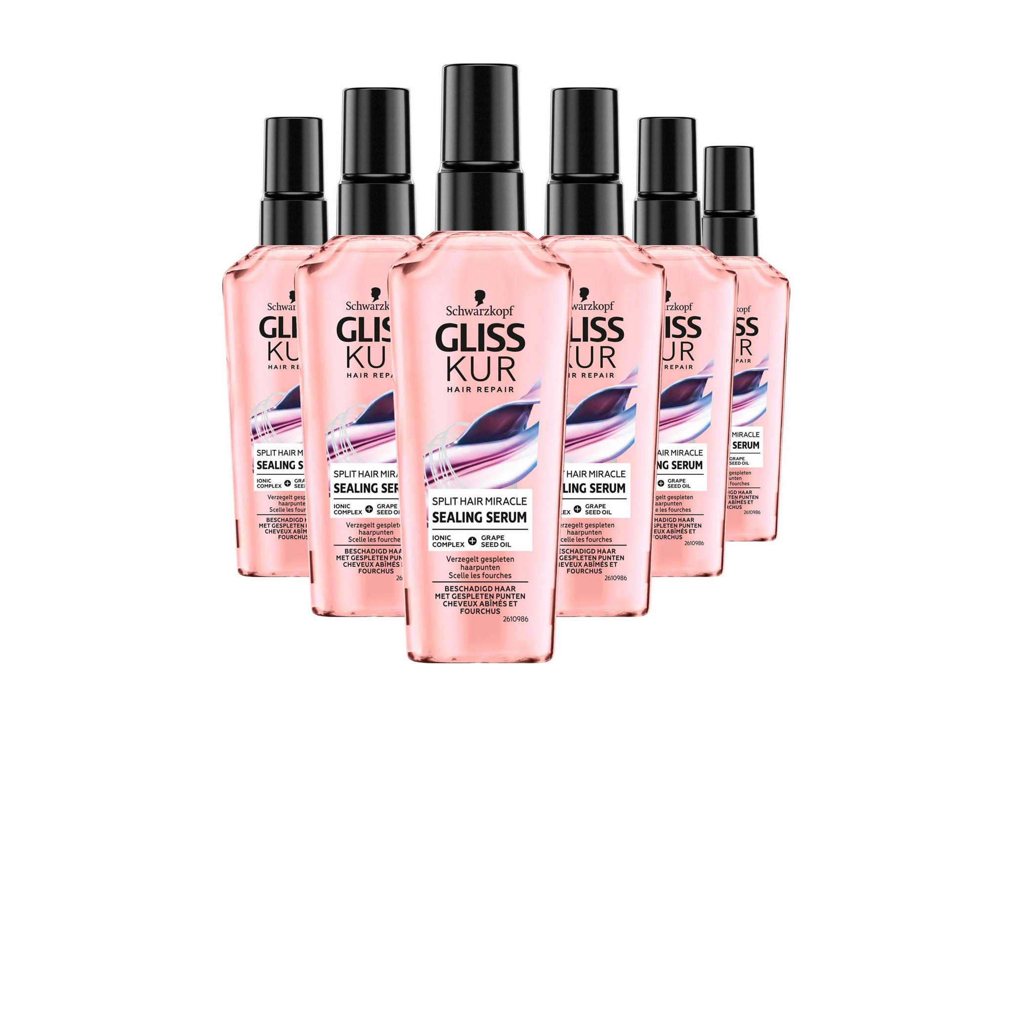 Gliss Kur Serum Split end Miracle - 6 x 75 ml - voordeelverpakking ...