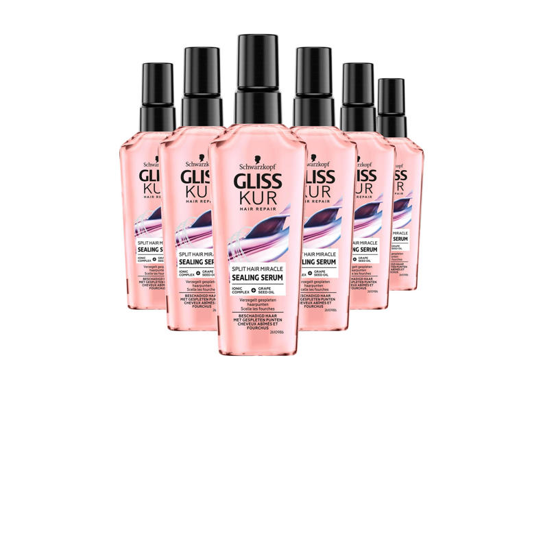 Gliss Kur Serum Split end Miracle - 6 x 75 ml - voordeelverpakking ...