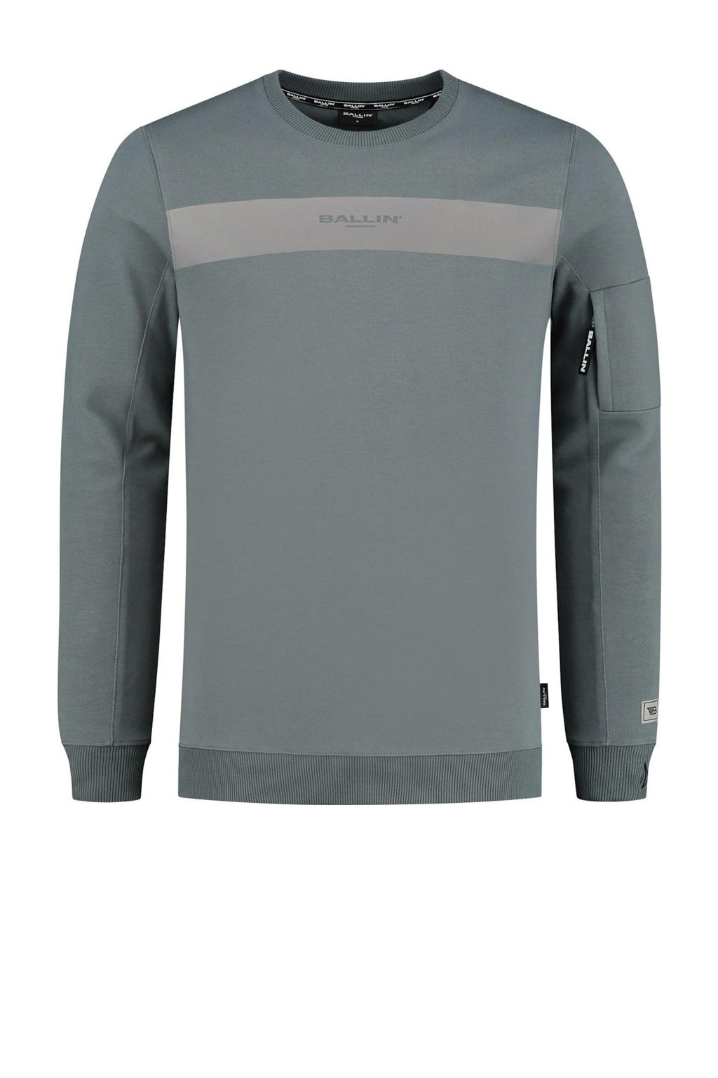 Ballin sweater met logo mid blue | wehkamp