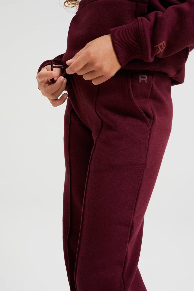 WE Fashion straight fit joggingbroek donkerrood | wehkamp