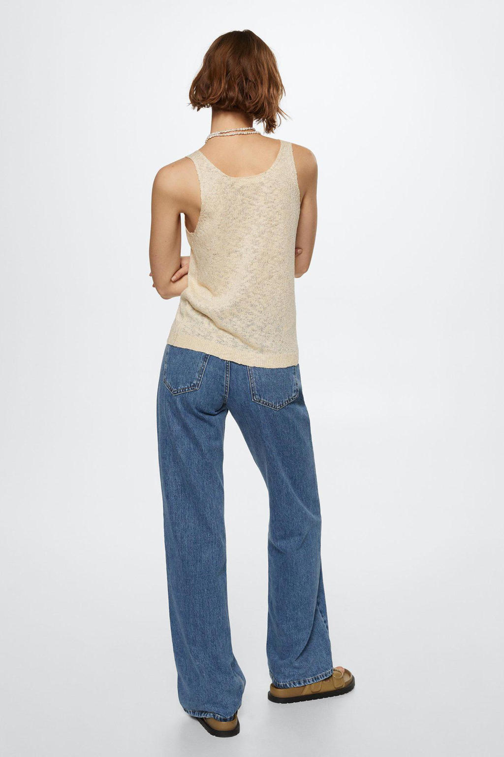 Mango top met textuur beige kopen? | Morgen in huis | wehkamp