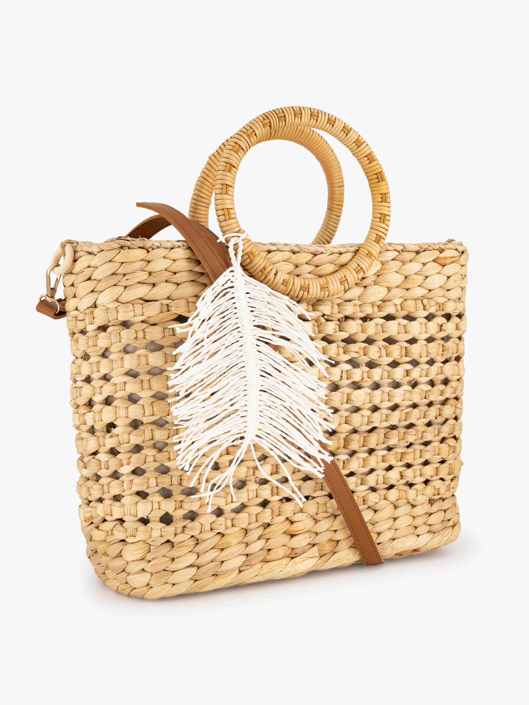 Graceland handtas van riet beige | wehkamp