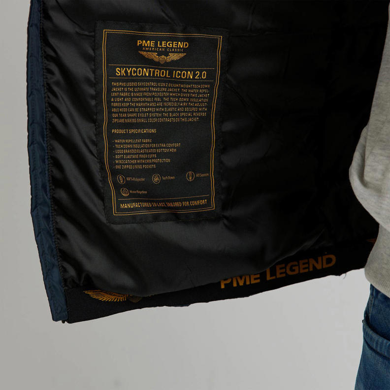 PME Legend gewatteerde jas Skycontrol 5287 dark sapphire | wehkamp