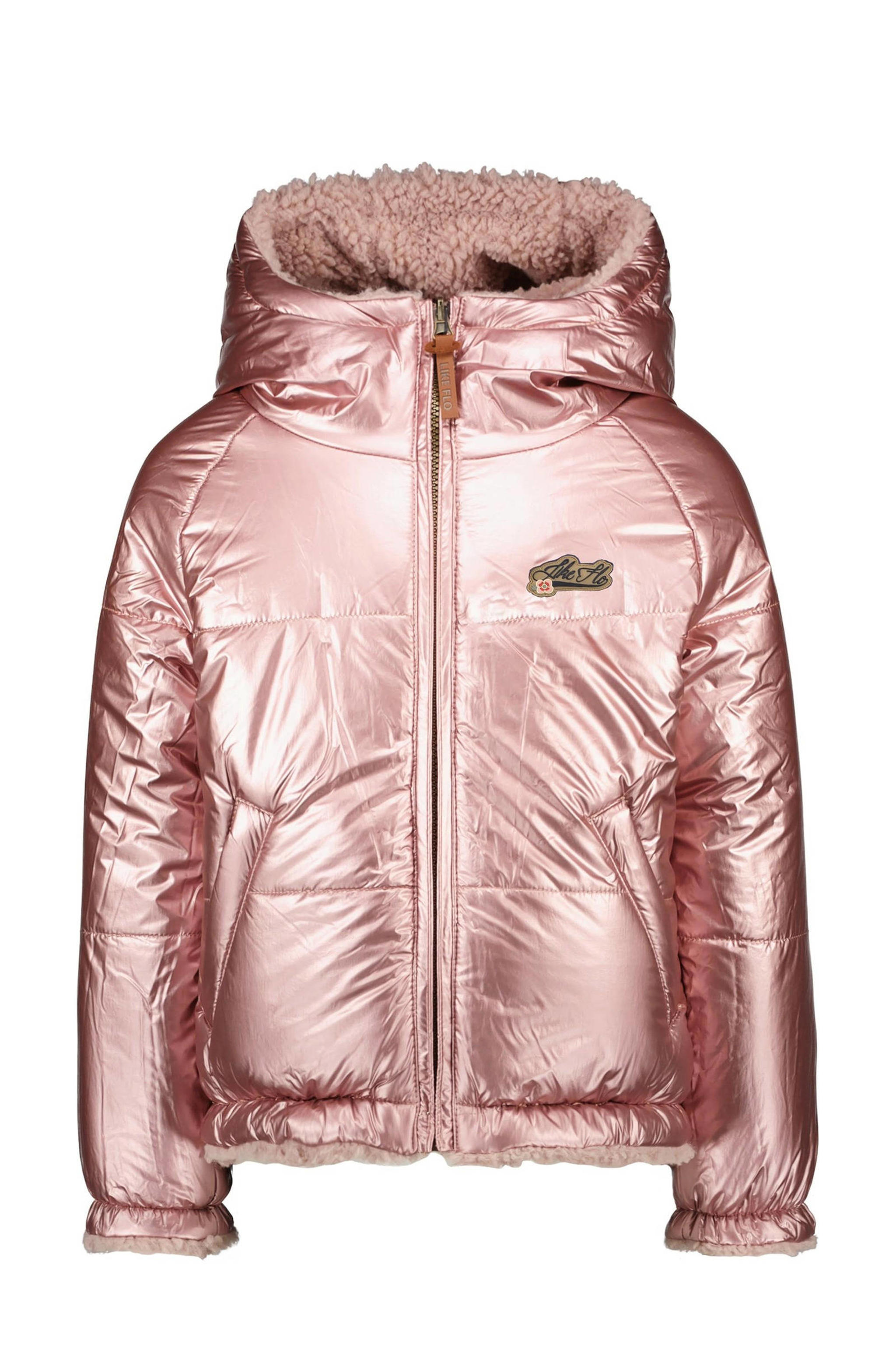 Like Flo reversible gewatteerde winterjas rose metallic/roze | wehkamp
