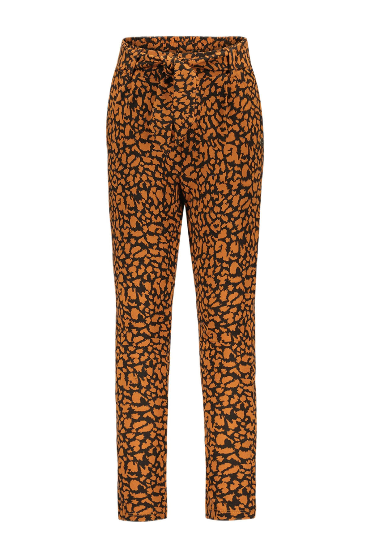 Like Flo slim fit broek met dierenprint chestnut | wehkamp