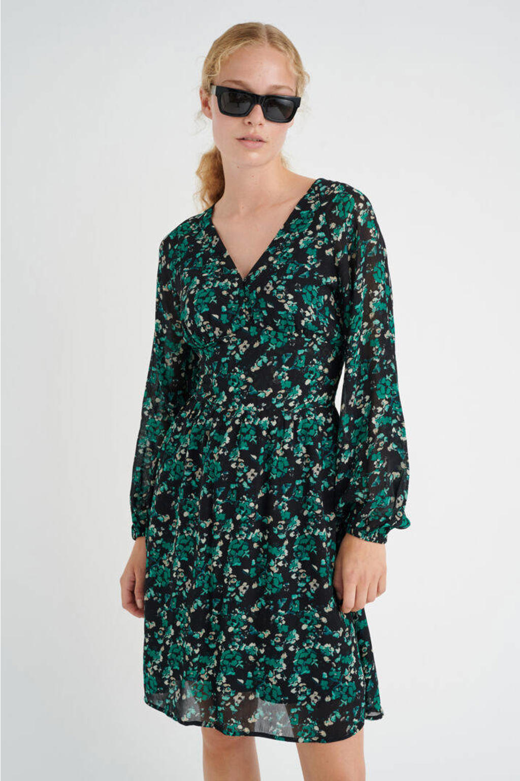 Inwear jurk KirstieIW met all over print groen/zwart | wehkamp