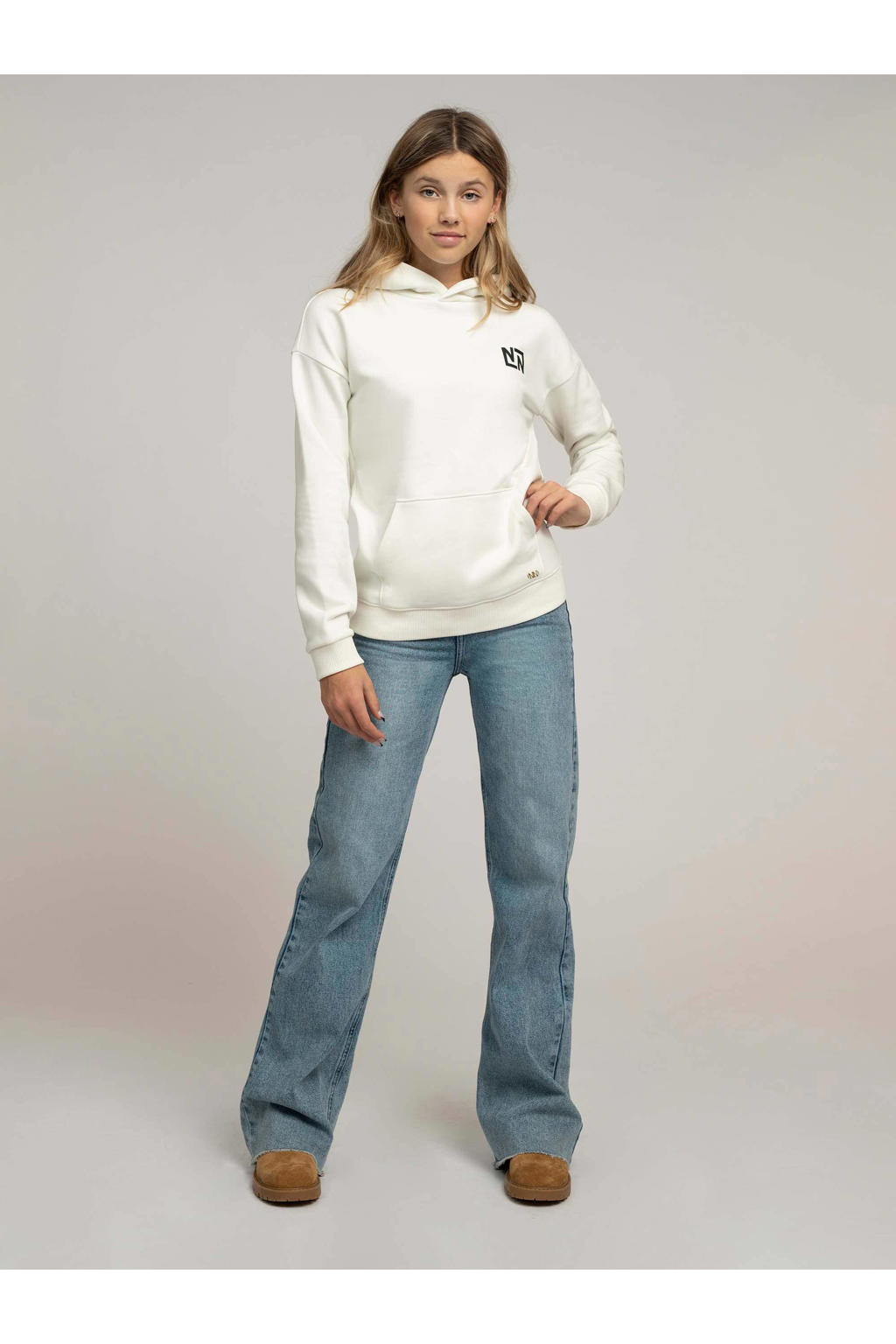 NIK&NIK hoodie Norah met backprint offwhite | wehkamp