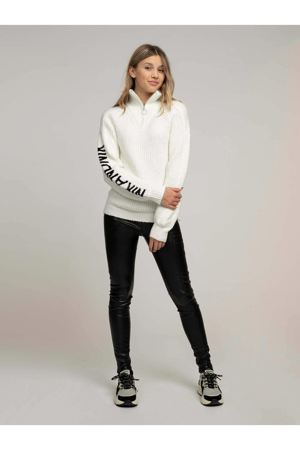 NIK&NIK trui Zina met tekst offwhite | wehkamp