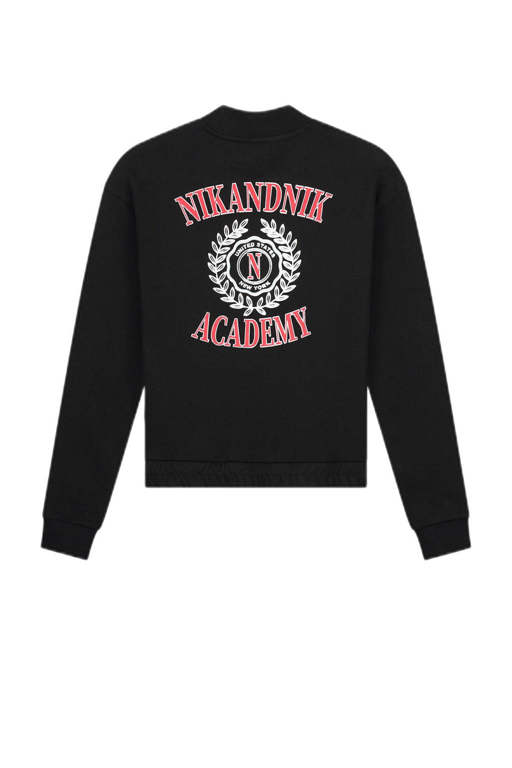 NIK&NIK sweater Anna met backprint zwart | wehkamp