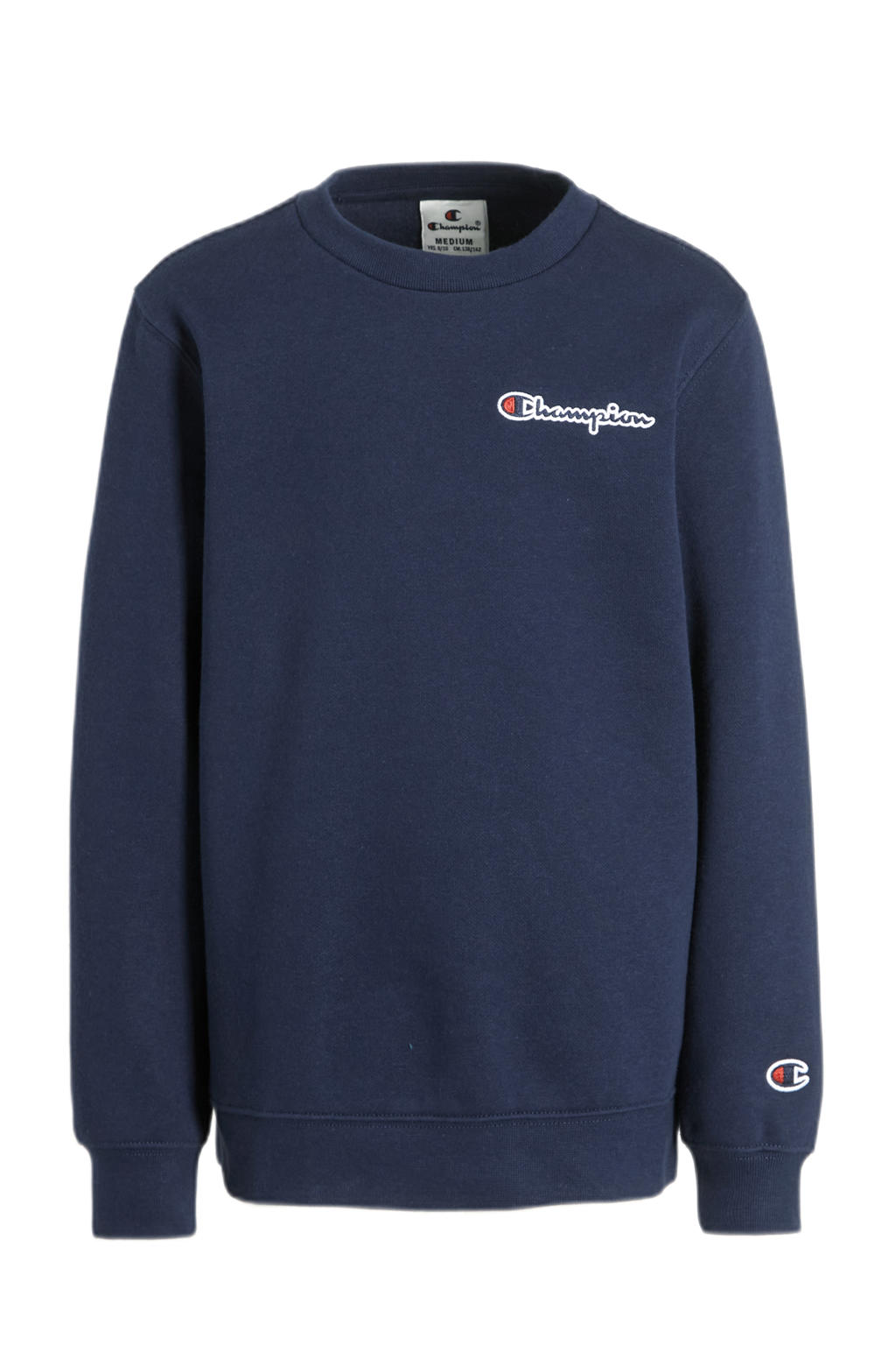 Champion sweater met logo donkerblauw | wehkamp