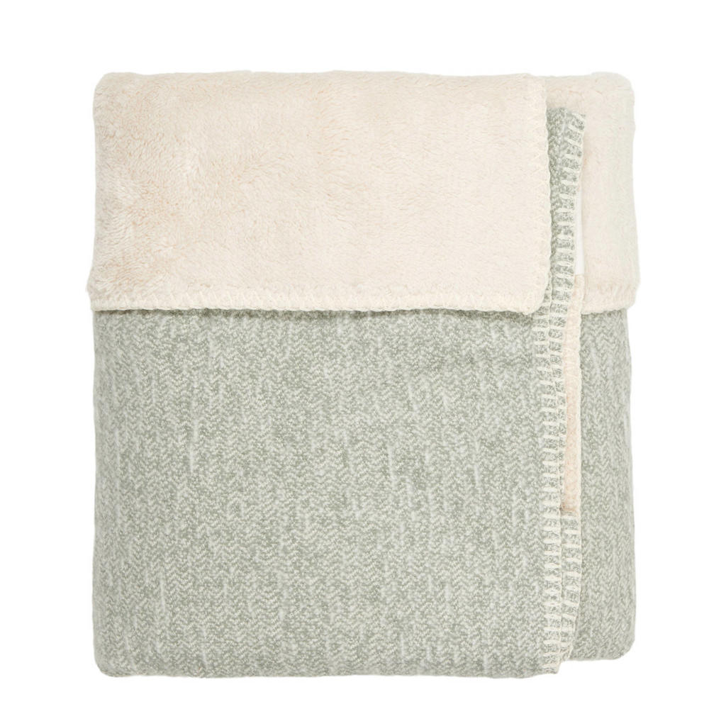 Koeka Vigo baby wiegdeken teddy 75x100cm Shadow Green/Pebble | wehkamp
