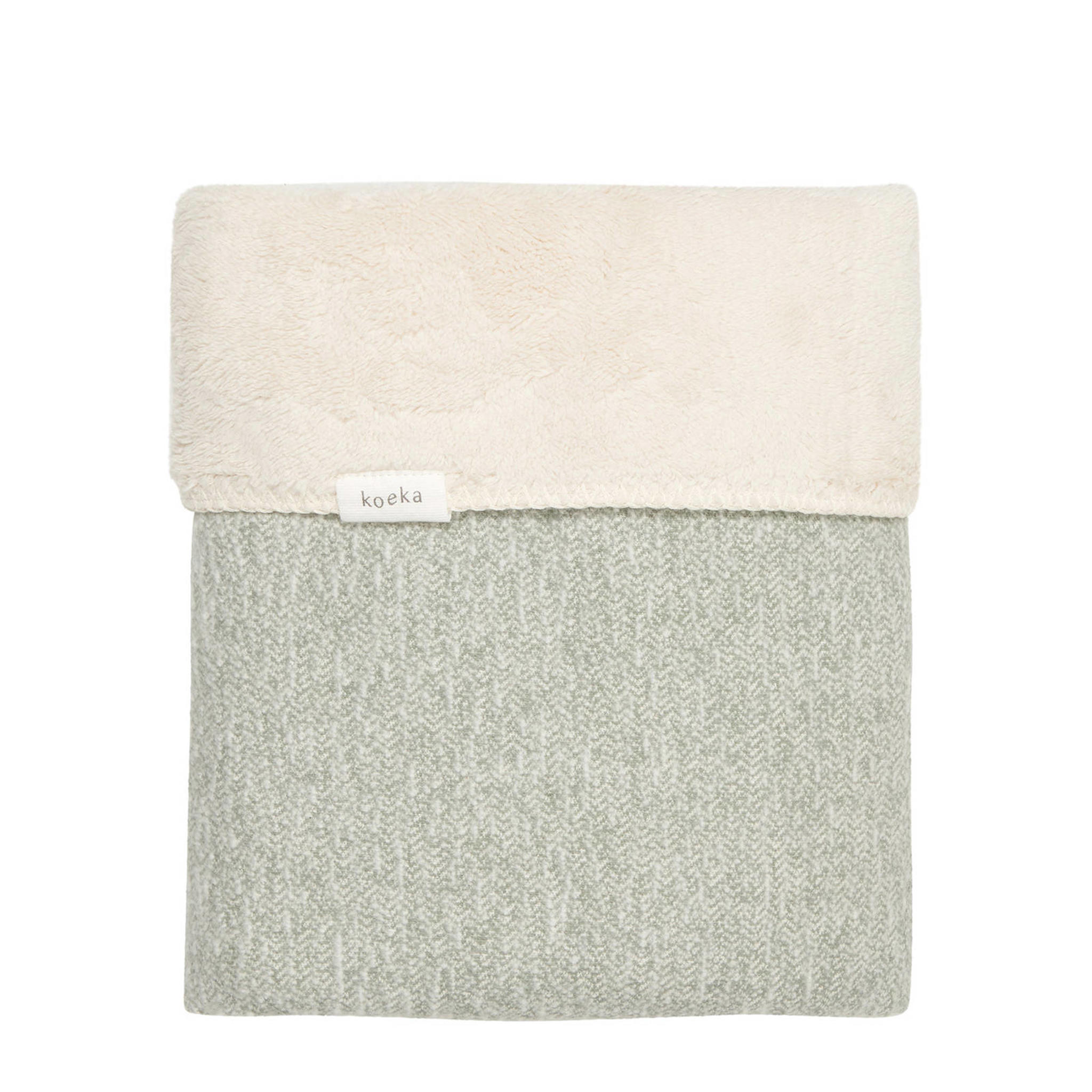 Koeka Vigo baby wiegdeken teddy 75x100cm Shadow Green/Pebble | wehkamp