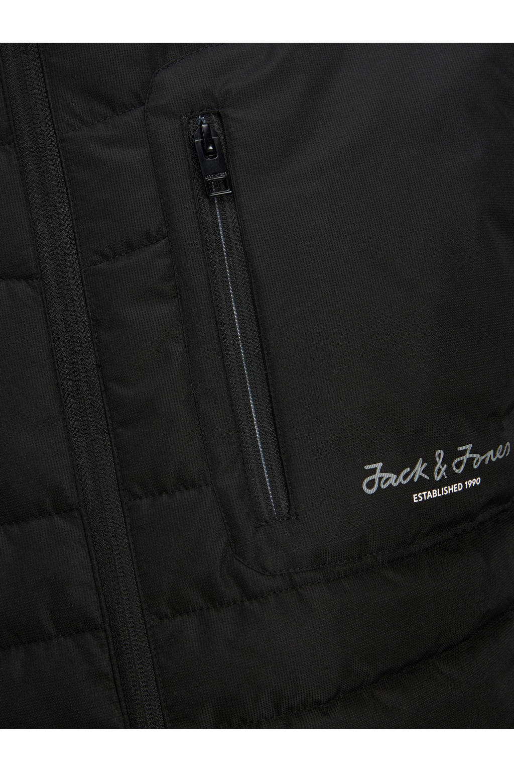 JACK & JONES CORE gewatteerde tussenjas JCOBERG zwart | wehkamp