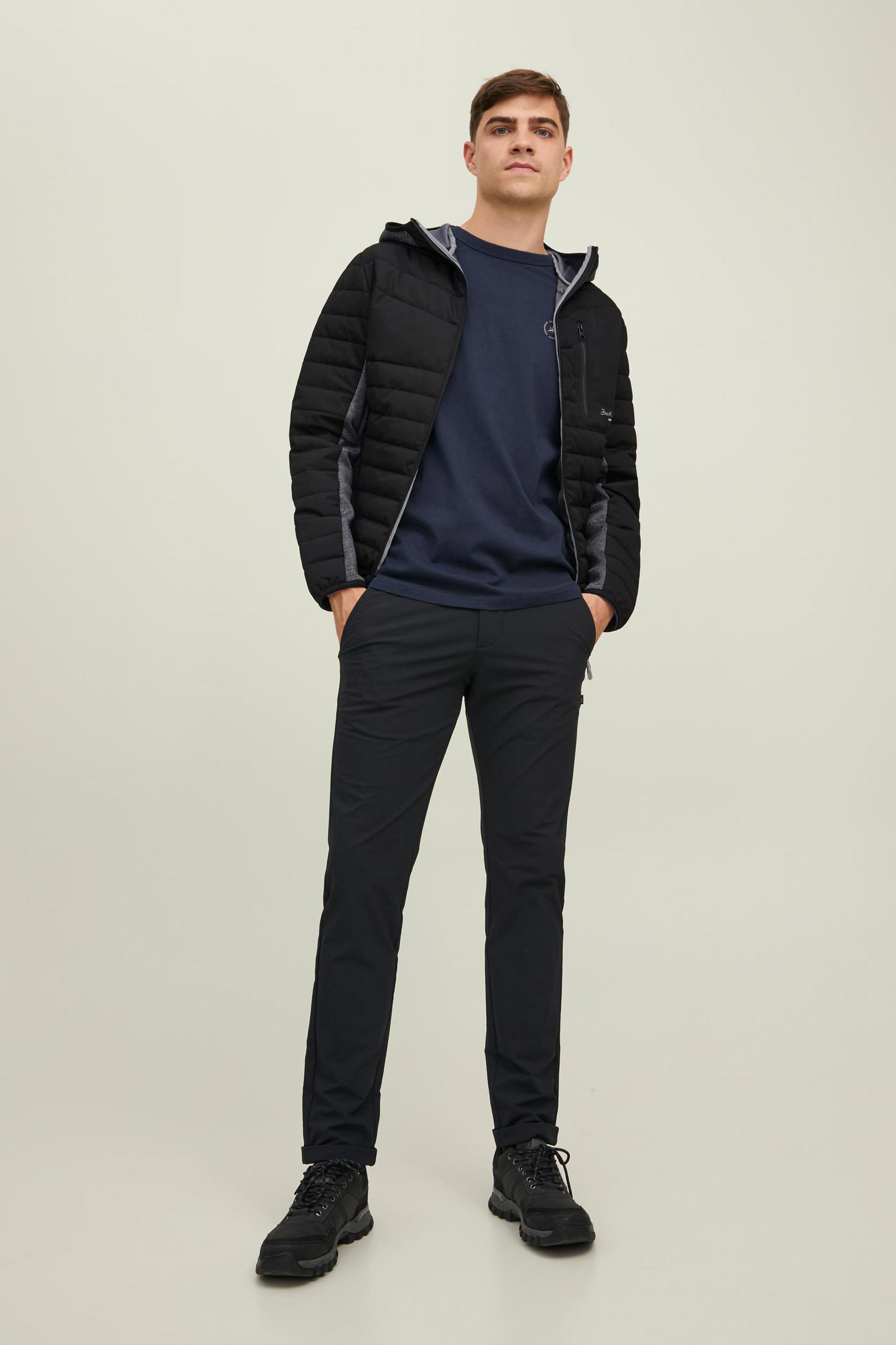 JACK & JONES CORE gewatteerde tussenjas JCOBERG zwart | wehkamp
