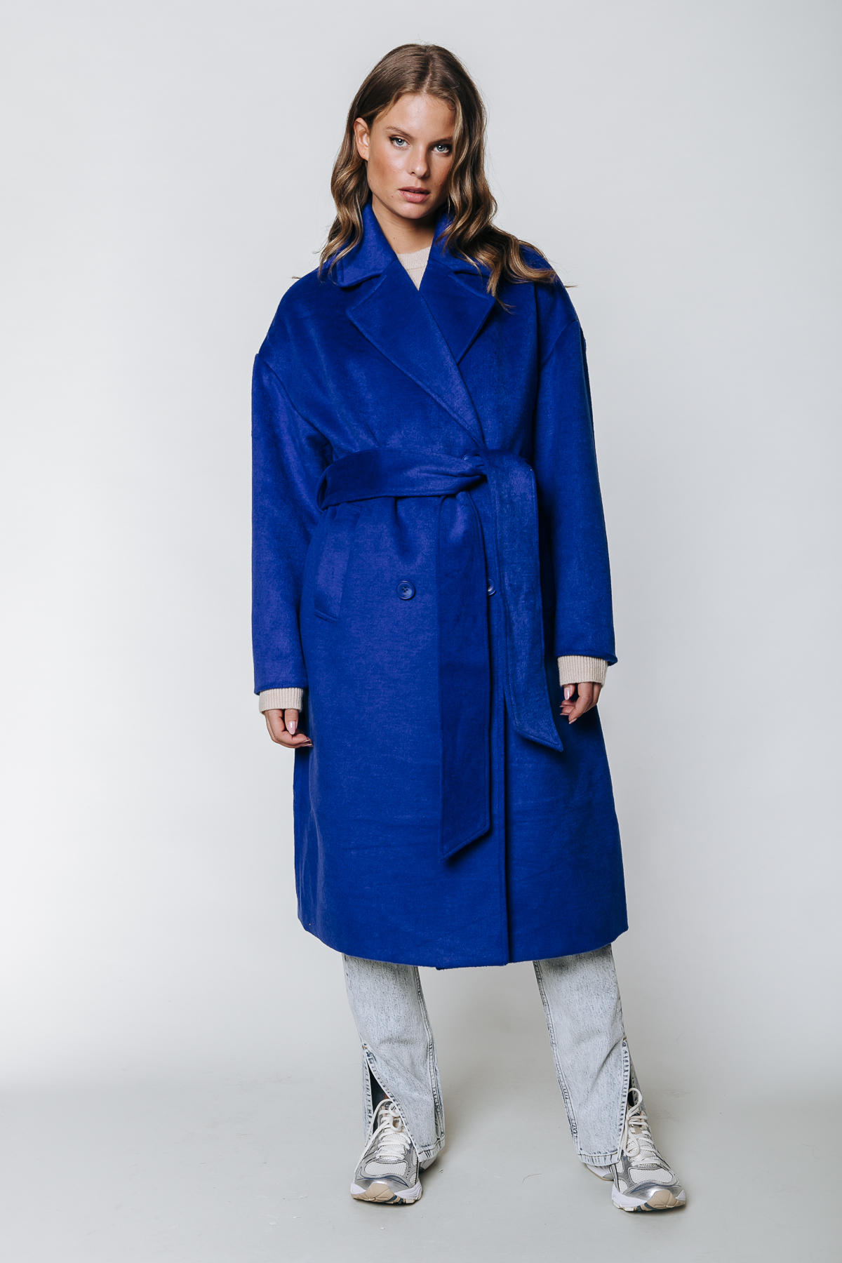 Colourful Rebel coat Koko met ceintuur blauw | wehkamp