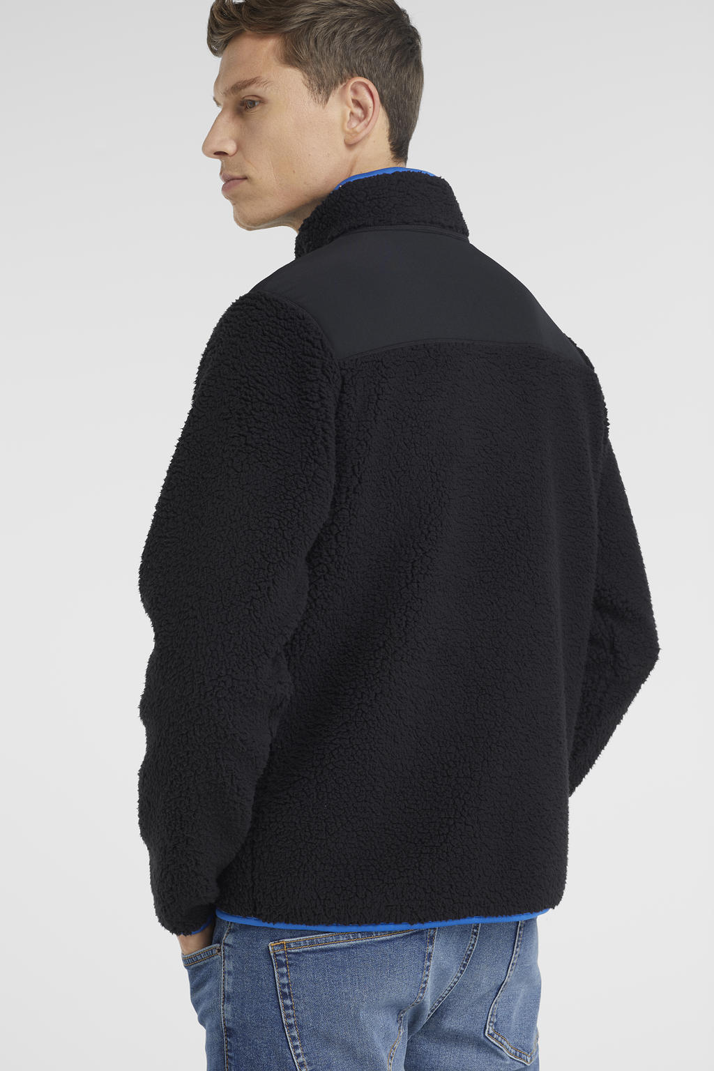 anytime teddy fleece vest zwart | wehkamp