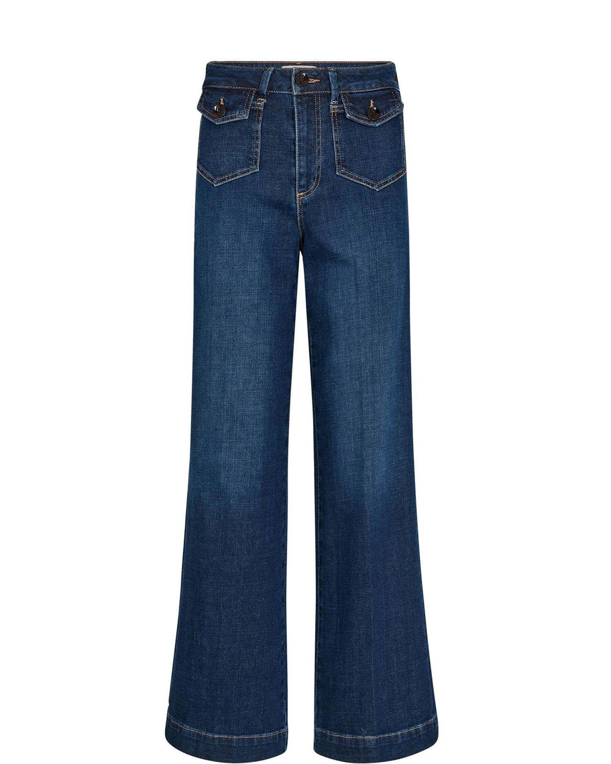 Mos Mosh high waist wide leg jeans Colette Birkin dark denim | wehkamp