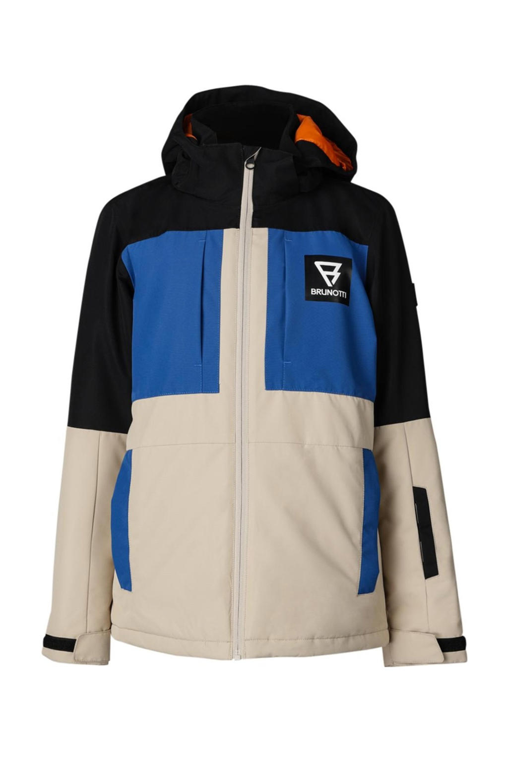 Brunotti ski-jack Araciny beige/blauw/zwart | wehkamp