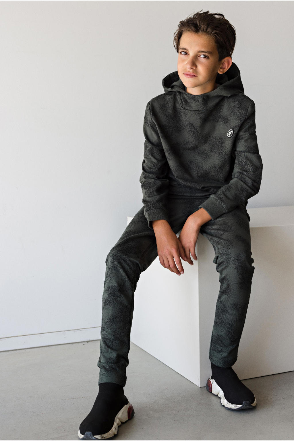 Bellaire hoodie met camouflageprint groen | wehkamp