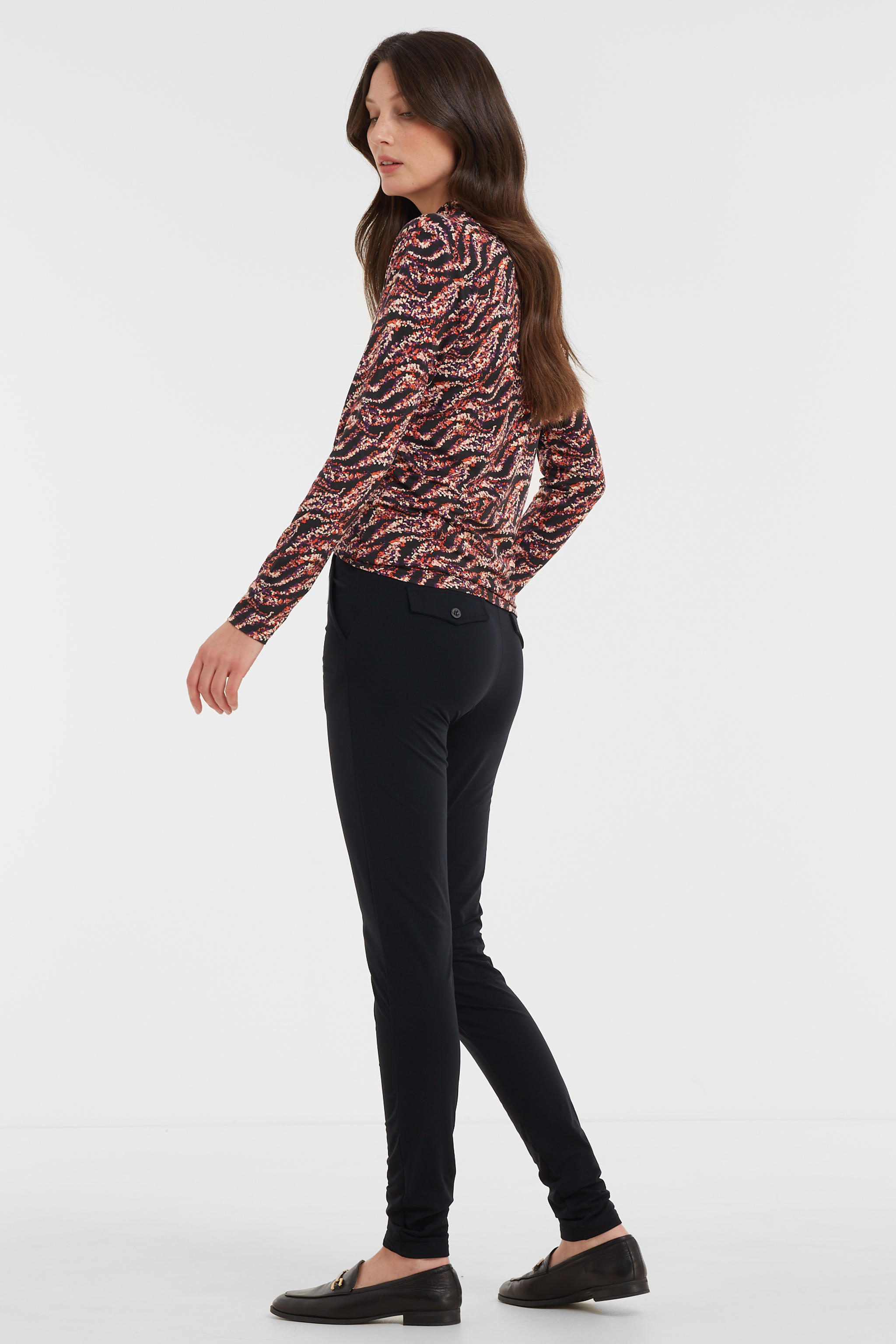 NED top Veral met all over print zwart/paars | wehkamp