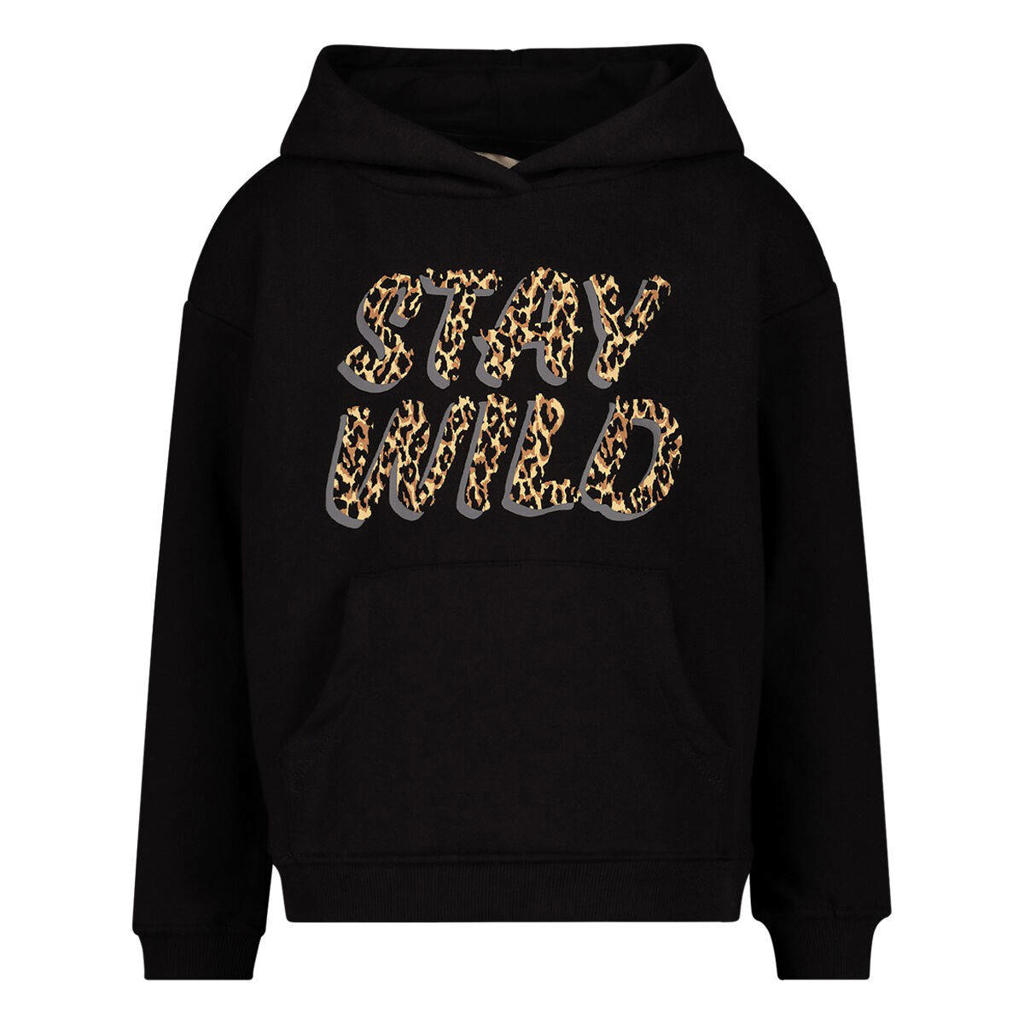 ONLY hoodie met printopdruk zwart | wehkamp