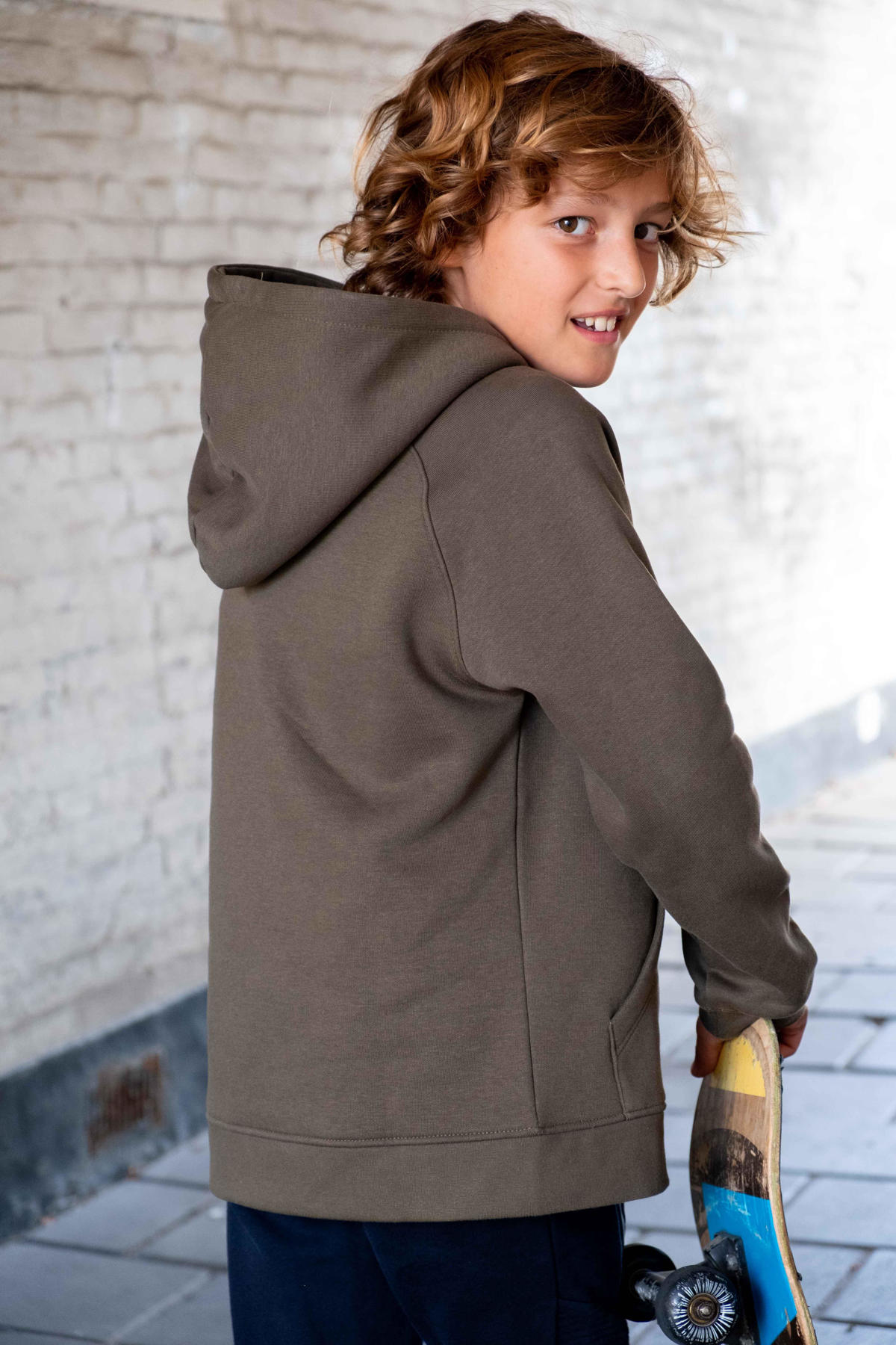 Kronstadt Kids hoodie Lars army groen | wehkamp