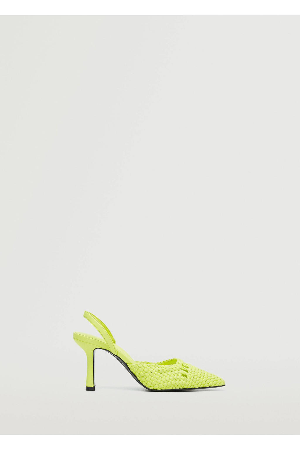 Mango slingback pumps limegroen | wehkamp