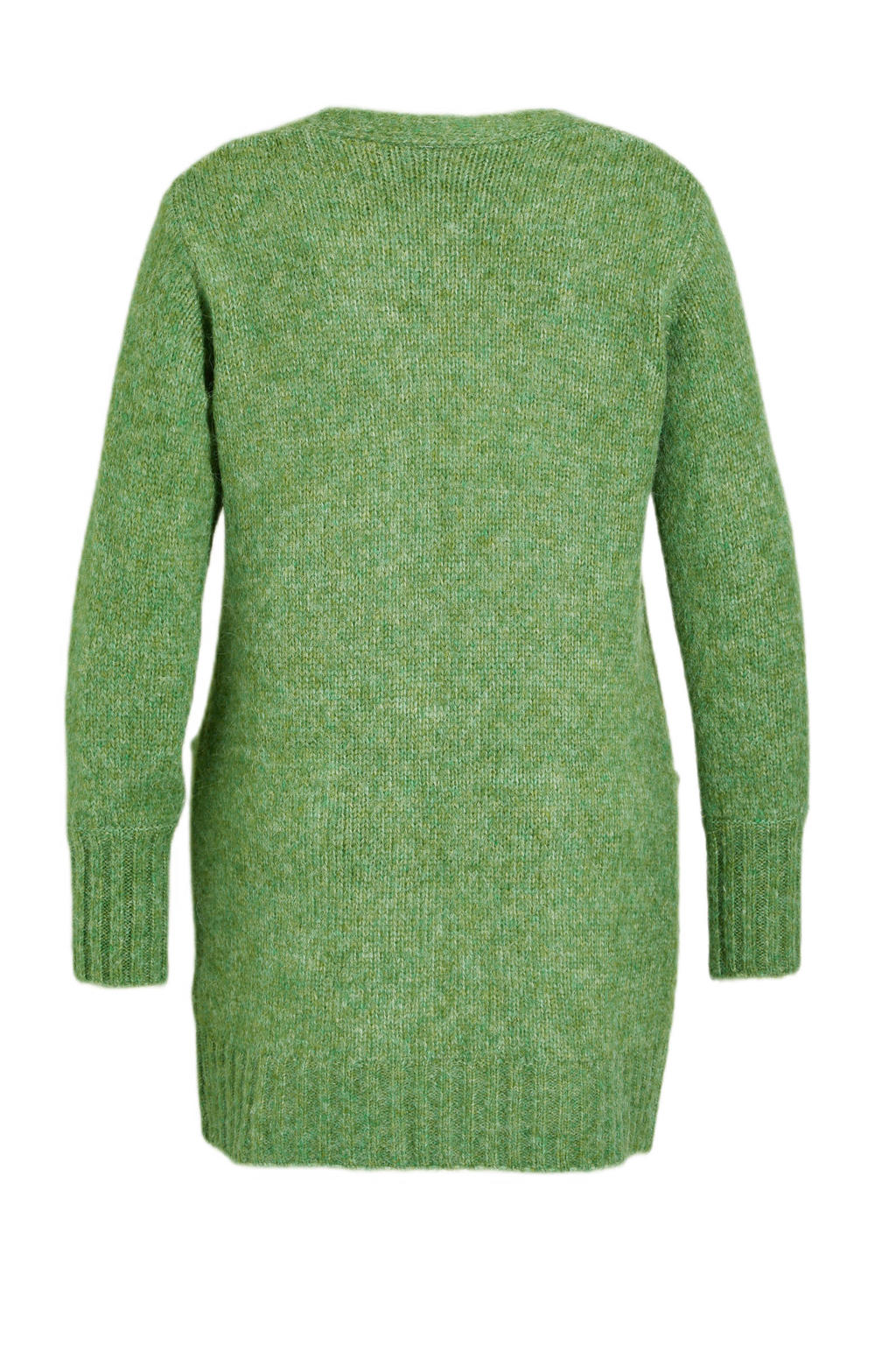 Kaffe Curve gemêleerd vest KCalicia met wol groen | wehkamp