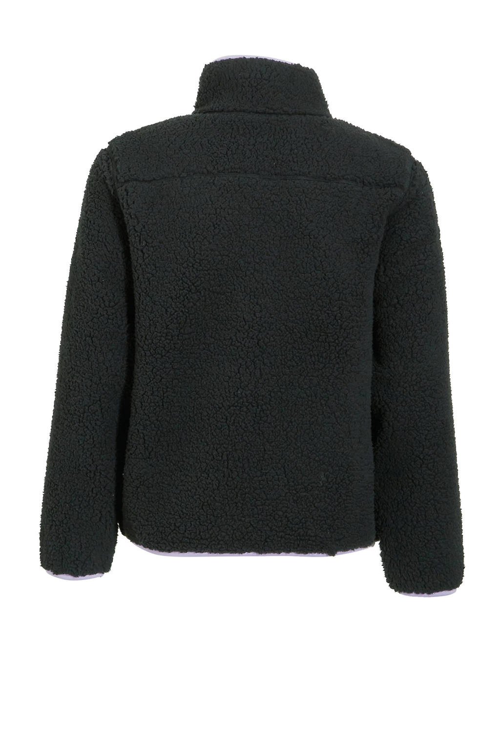 anytime teddy fleece vest zwart | wehkamp
