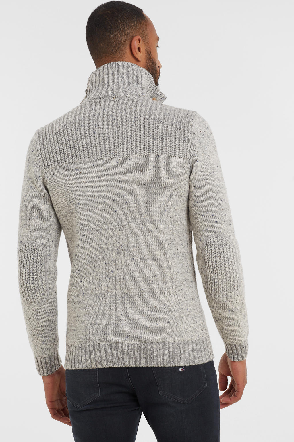 Petrol Industries gemêleerde schipperstrui antique white melee | wehkamp