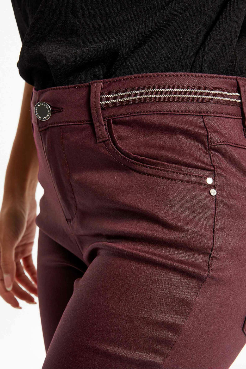 Morgan skinny broek donkerrood | wehkamp