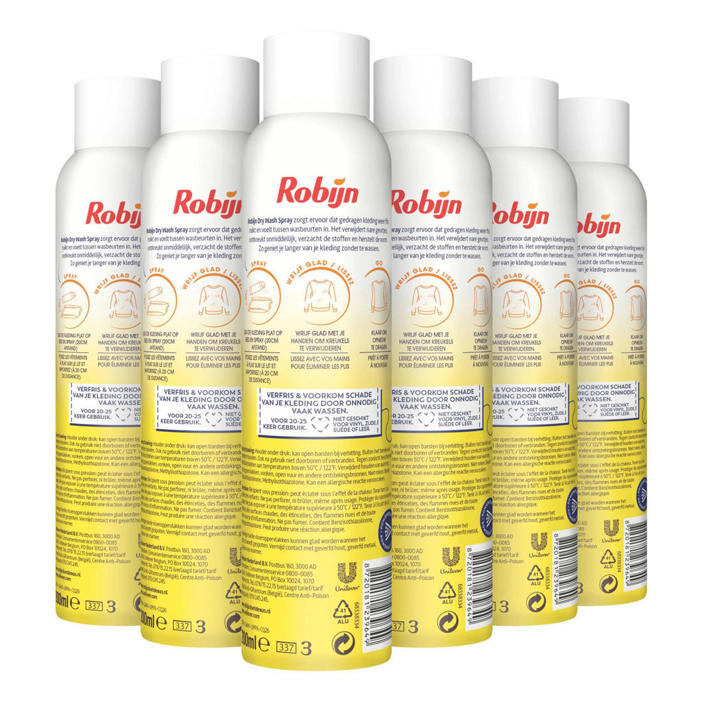 Robijn dry wash spray Zwitsal - 6 x 200 ml | wehkamp