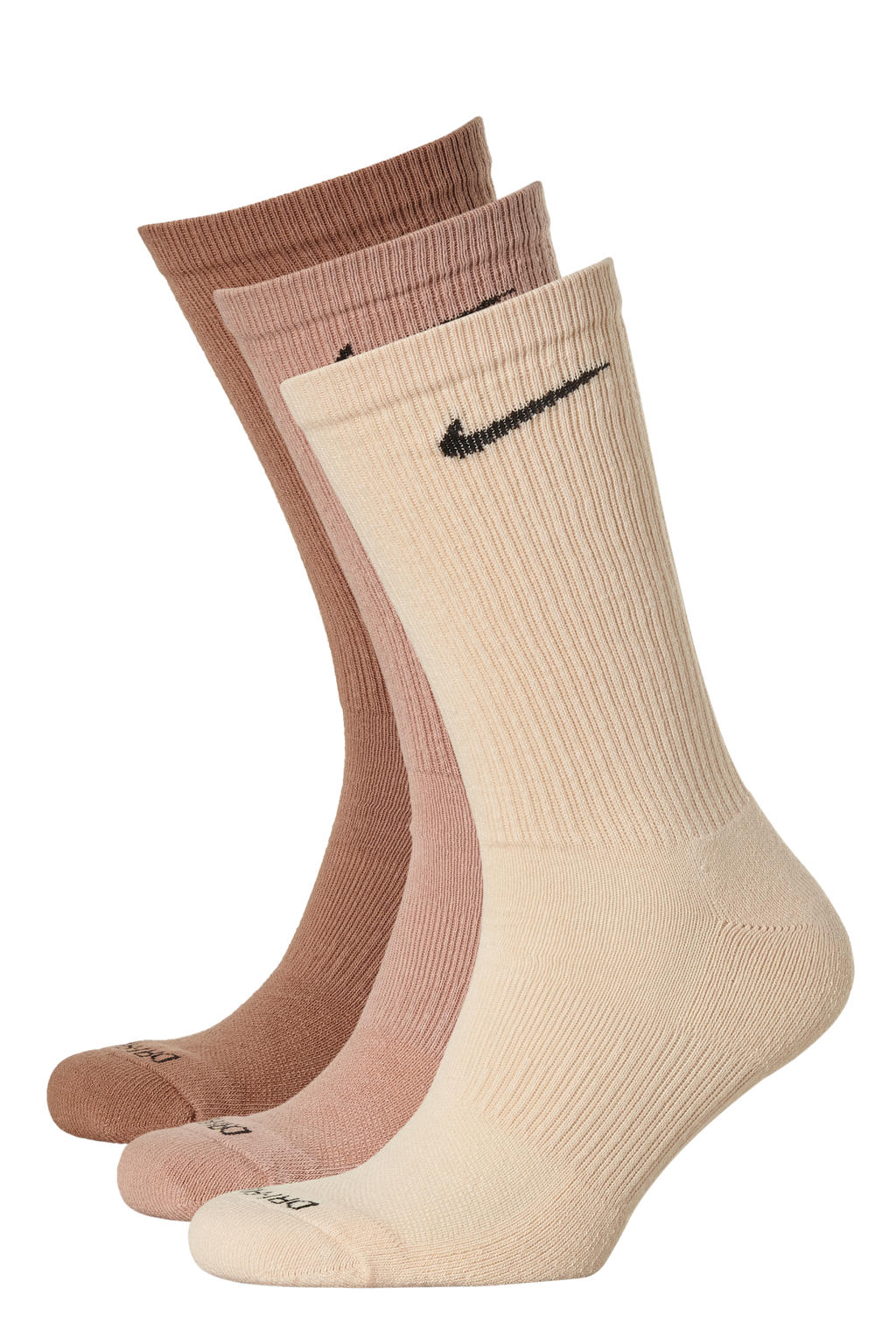 Nike sportsokken Everyday Plus - set van 3 oudroze/roze | wehkamp