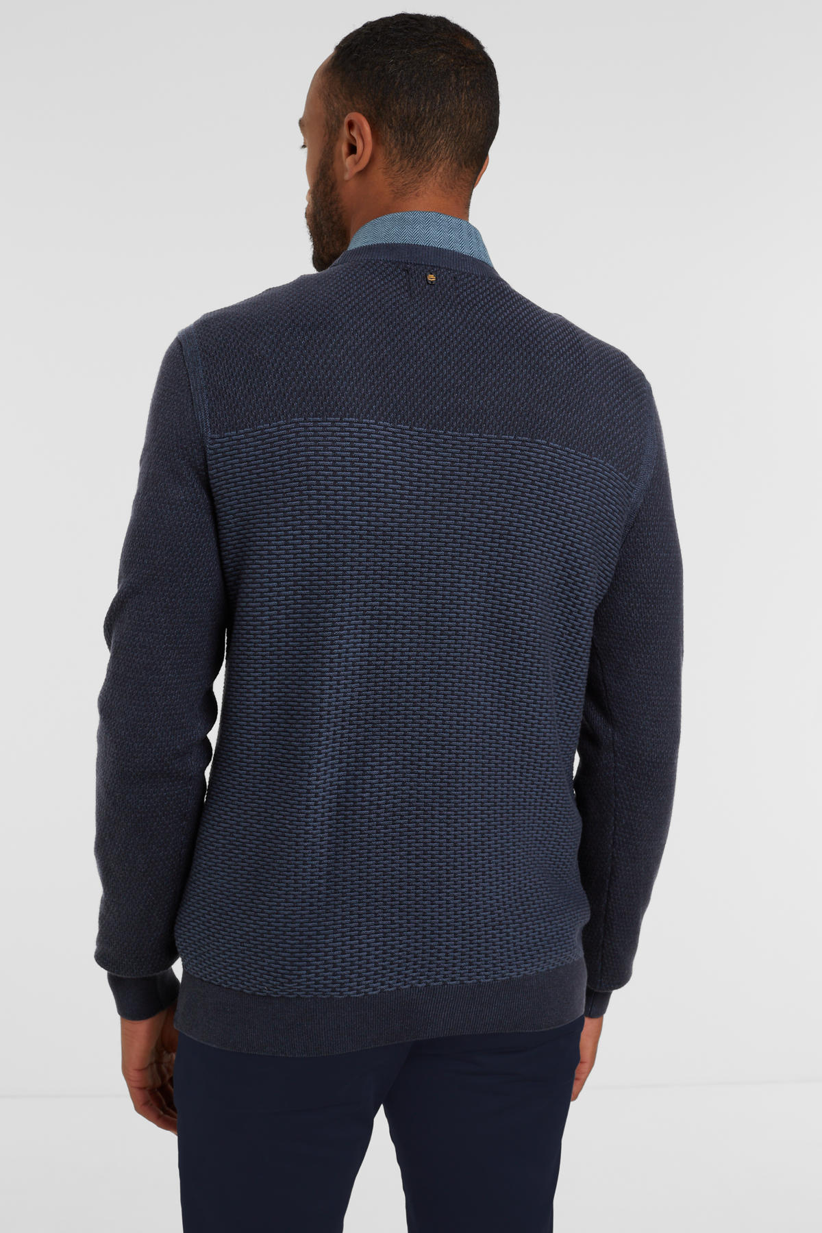 PME Legend gebreide trui met patches 5281 sky captain | wehkamp