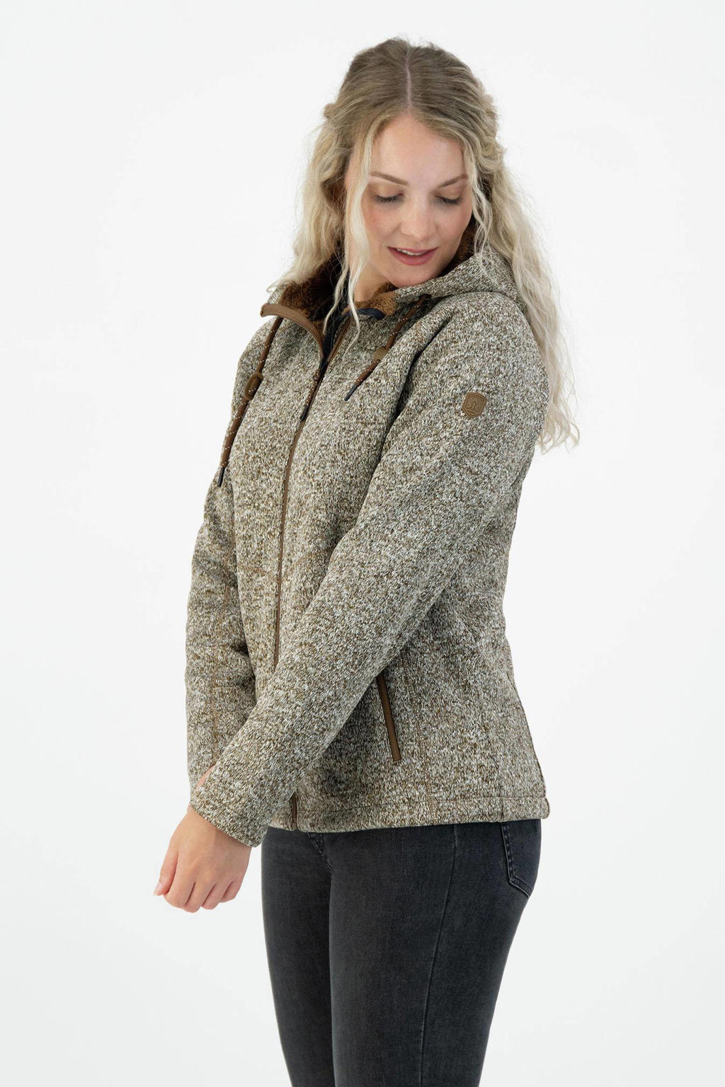 Kjelvik outdoor vest Vivy bruin melange | wehkamp