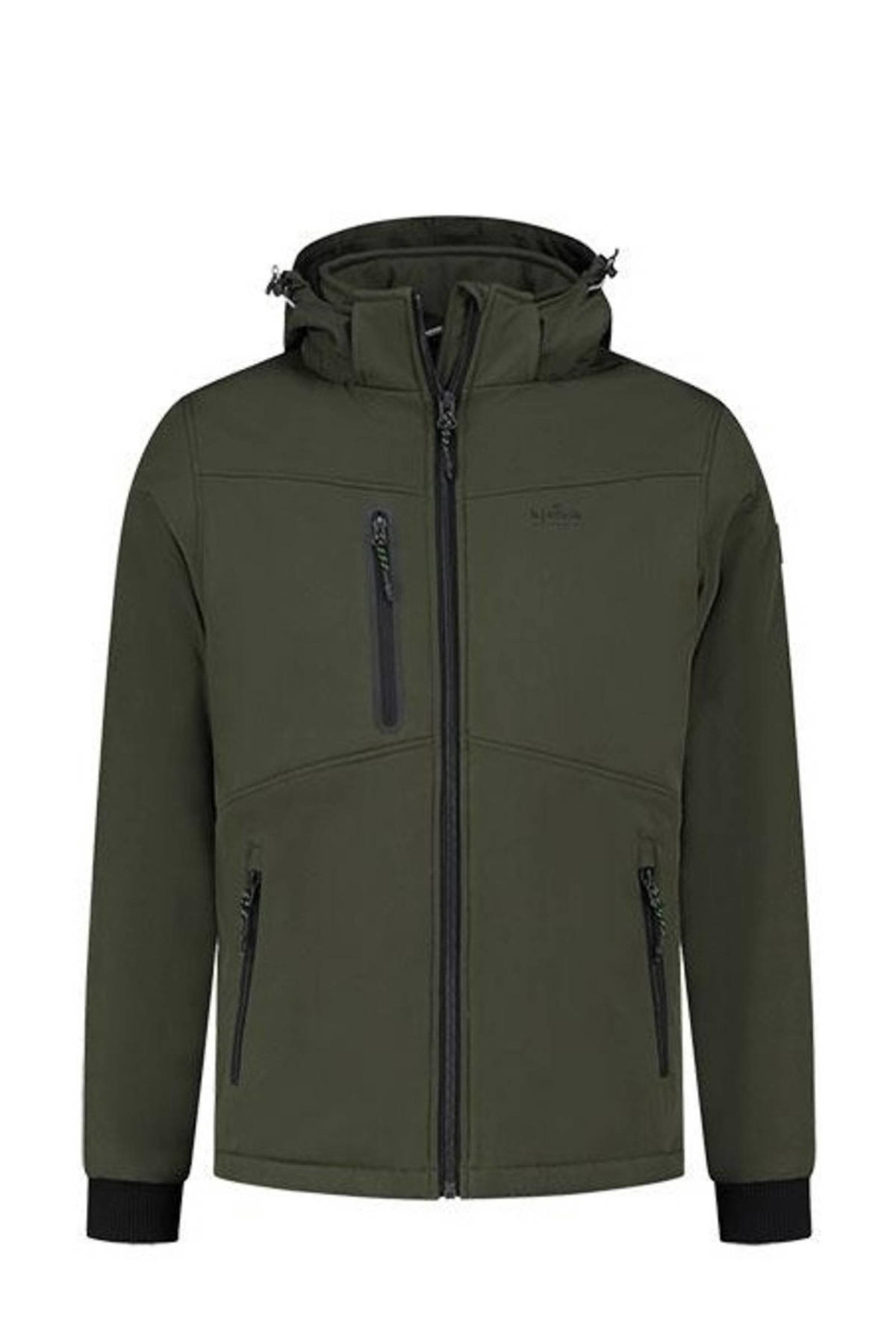 Kjelvik softshell outdoor jas Carlo donkergroen | wehkamp