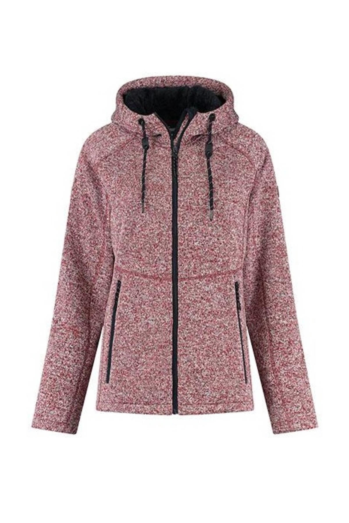 Kjelvik fleece vest Vivy rood melange | wehkamp