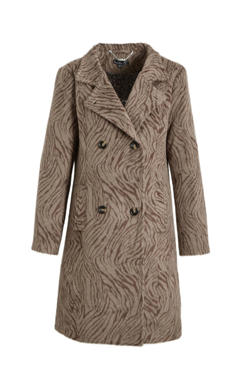 Smashed Lemon jas Tammy met zebraprint bruin | wehkamp