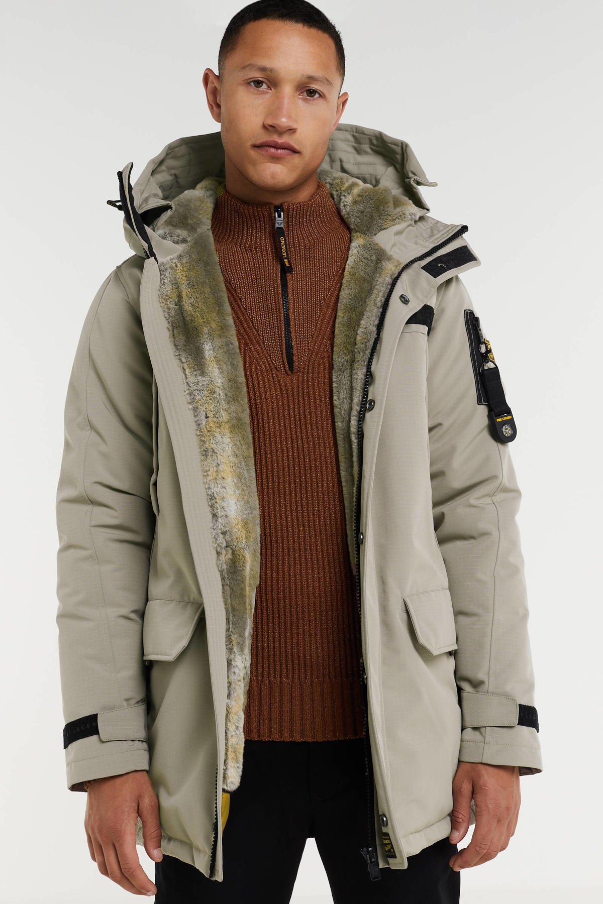 PME Legend jas ICE PILOT ICON 2.0 8225 vintage khaki | wehkamp
