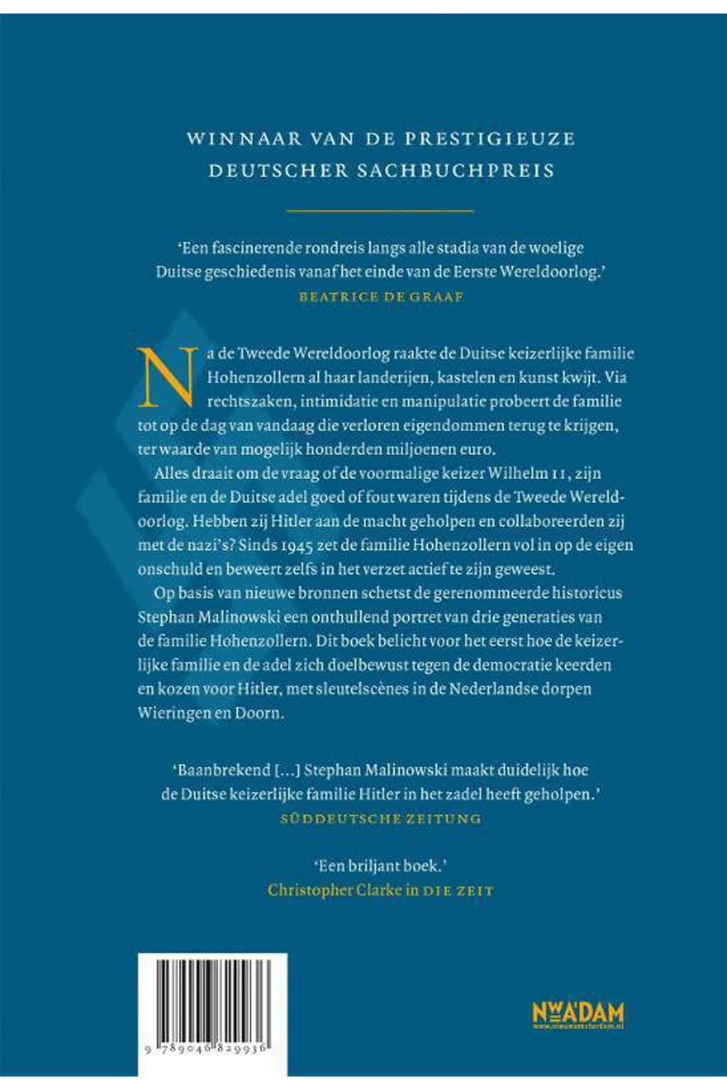 Stephan Malinowski De adel en de nazi's | wehkamp