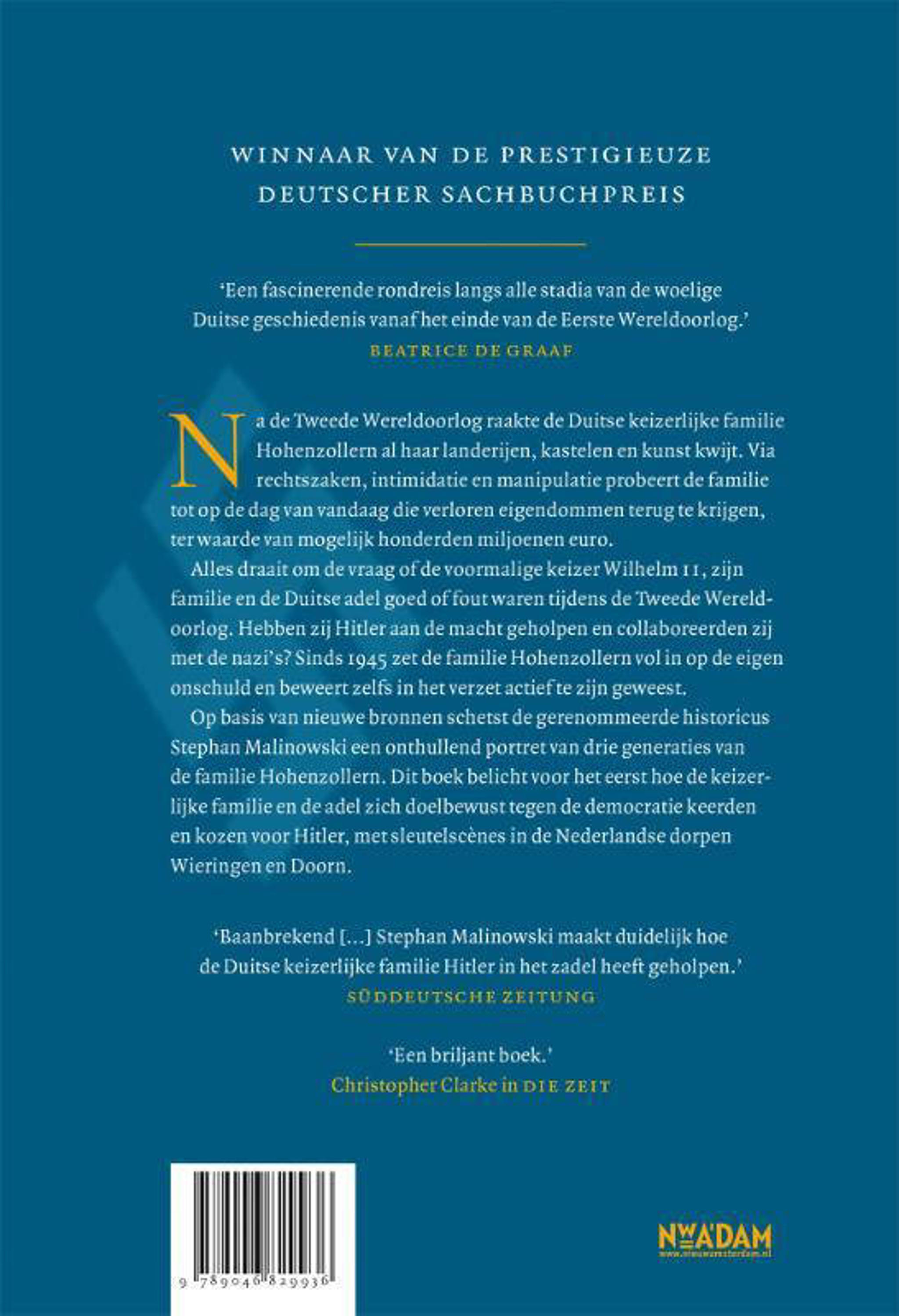 Stephan Malinowski De adel en de nazi's | wehkamp