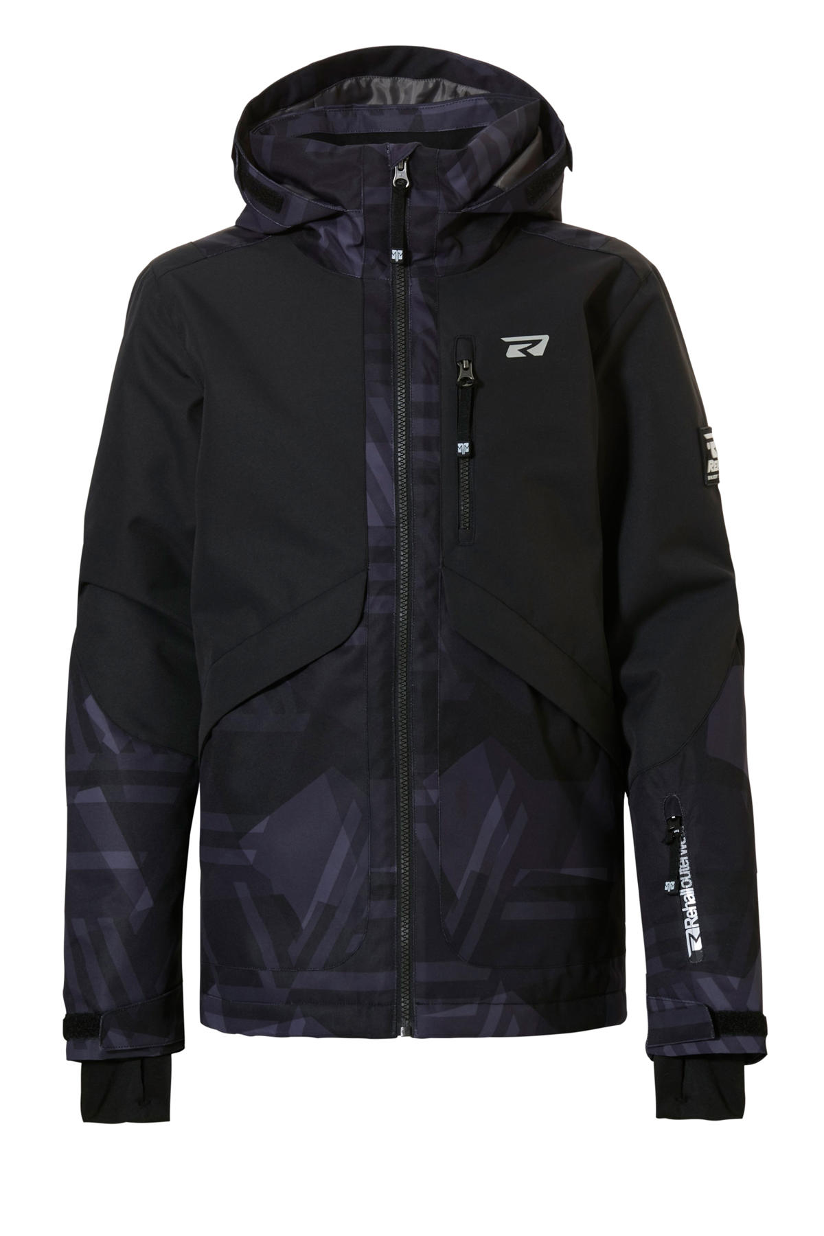 Rehall ski-jack Fiddler zwart camouflage | wehkamp