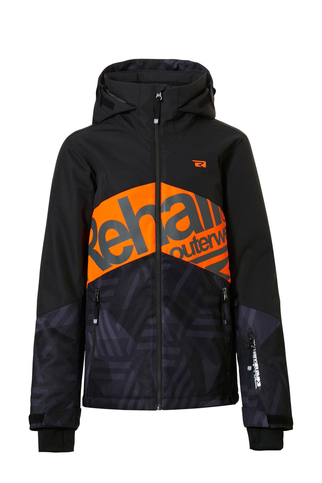 Rehall ski-jack Reed Jr. oranje/zwart | wehkamp