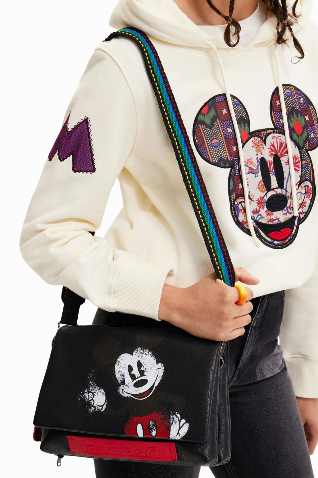 Desigual crossbody tas met Mickey Mouse print zwart | wehkamp
