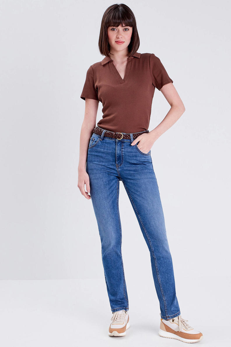 Cache Cache high waist regular fit jeans denim stone | wehkamp