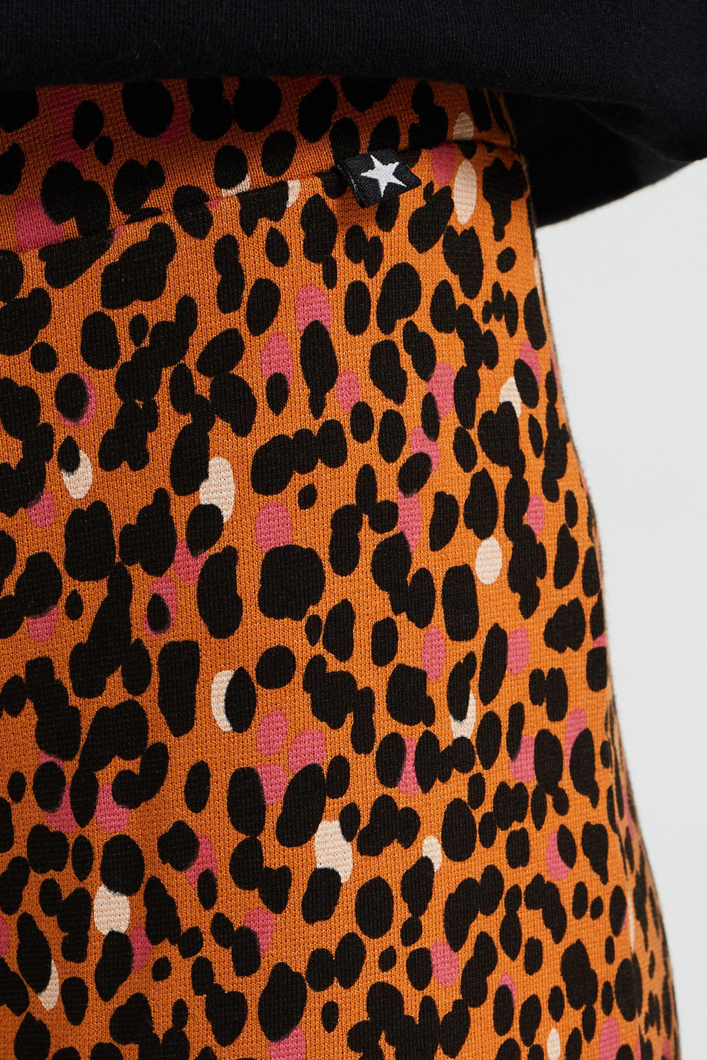 WE Fashion flared broek met dierenprint bruin/zwart/wit | wehkamp
