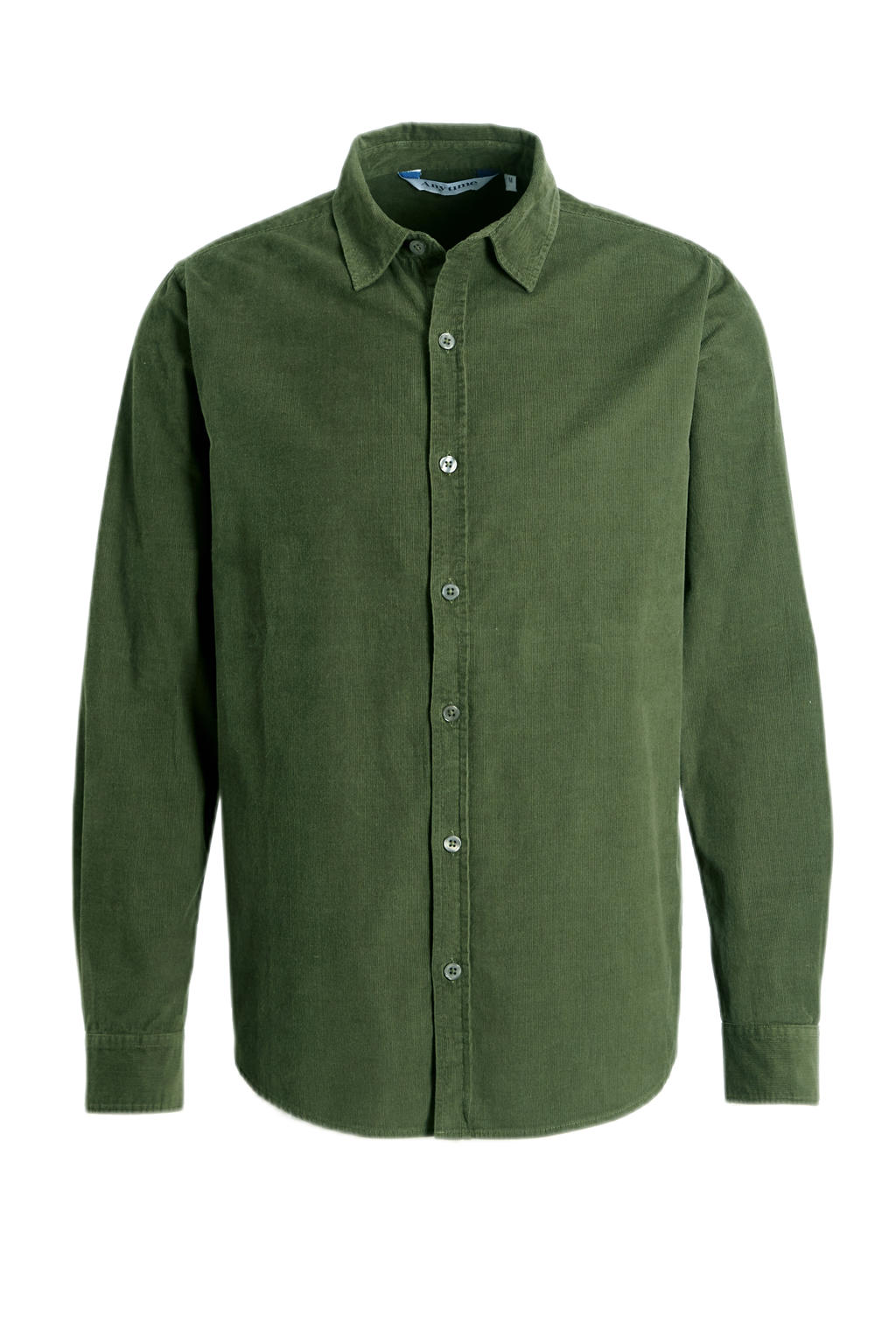 anytime corduroy overhemd khaki | wehkamp