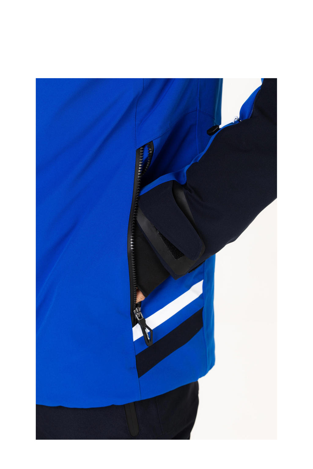 Falcon ski-jack Rogan kobaltblauw/zwart | wehkamp